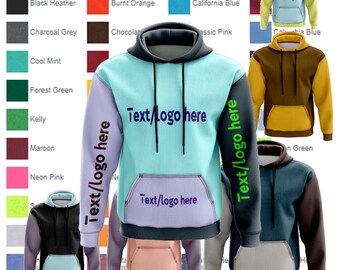 Color Block Hoodie | Etsy