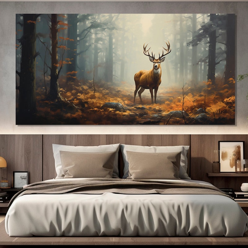 Deer Canvas Art - Etsy