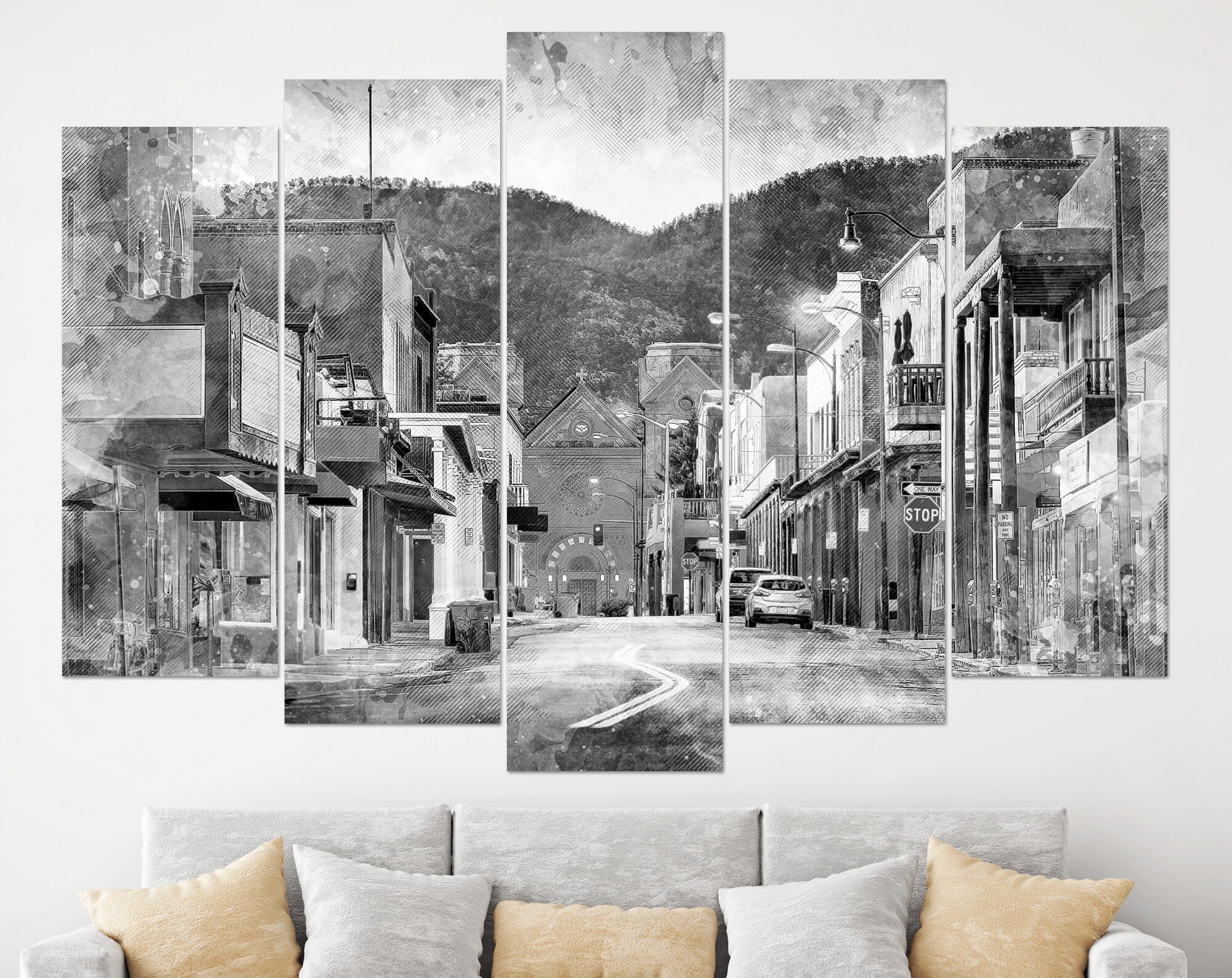 Santa Fe Canvas Print, New Mexico, Santa Fe Wall Art, Santa Fe Artwork ...