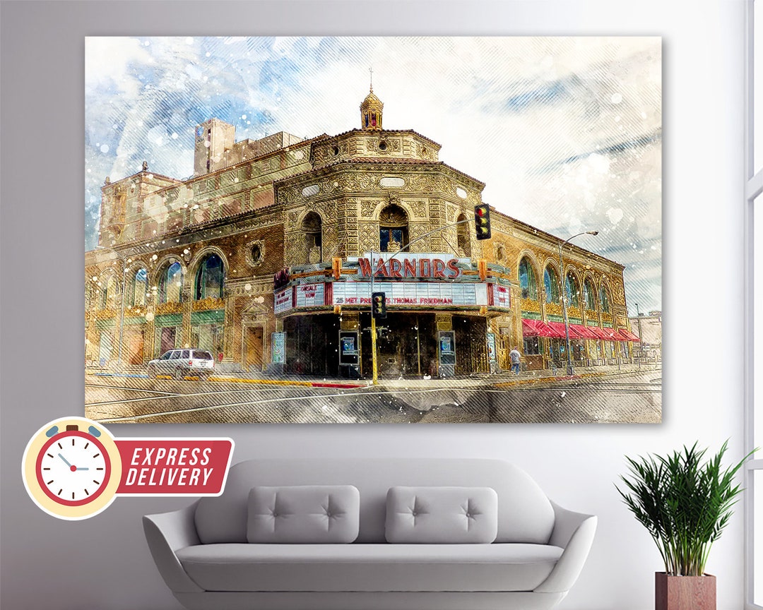 Pantages Theatre in Fresno Canvas Print, Fresno Downtown, Fresno Wall ...