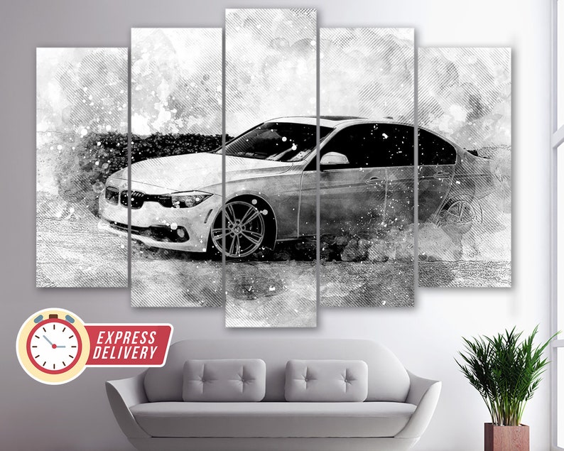 BMW Drift Canvas Print, BMW Wall Art, BMW Canvas Art, Bmw Poster, Bmw ...