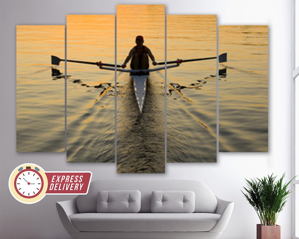 Solo Rower Canvas Print Rower Gift Rowing Wall Art Rowing - Etsy