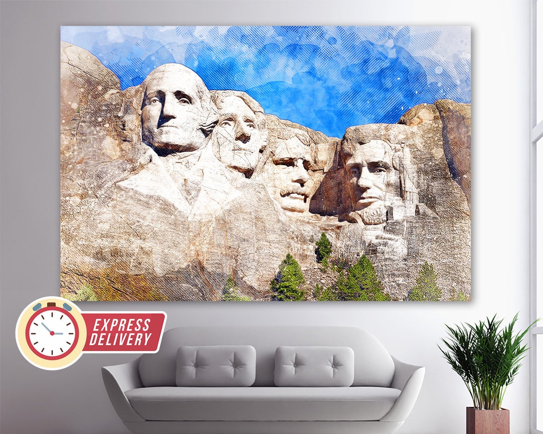 Mount Rushmore National Memorial Canvas Art, Mount Rushmore Wall Art ...