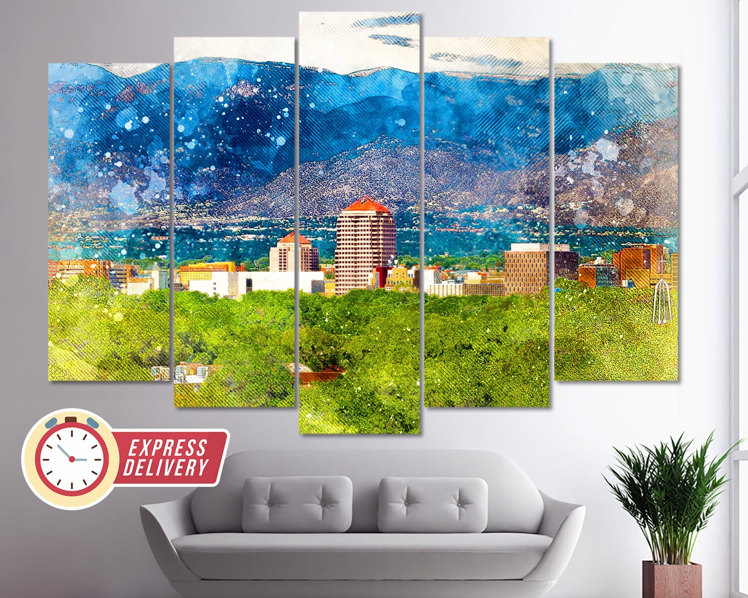 Albuquerque Canvas Print New Mexico Albuquerque Wall Art | Etsy
