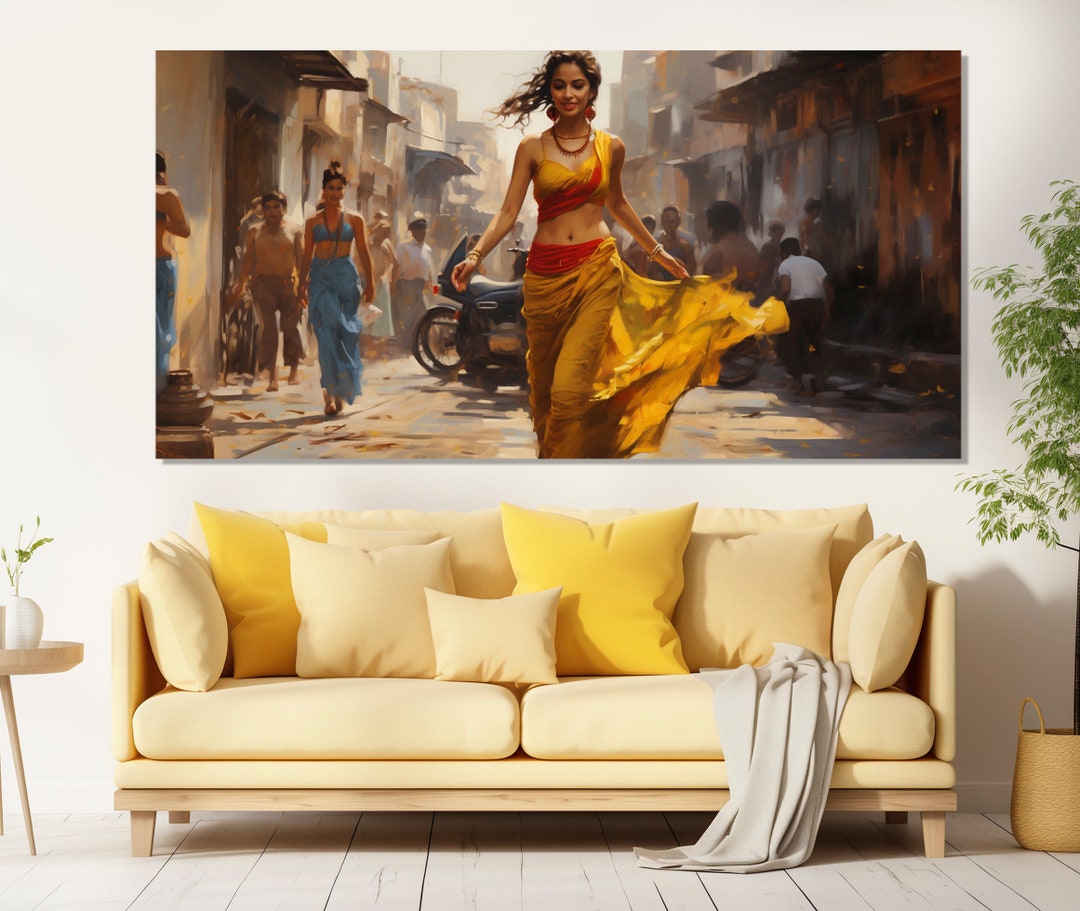 Indian Woman Dancer Canvas Print, Indian Wall Art, India Canvas Print ...
