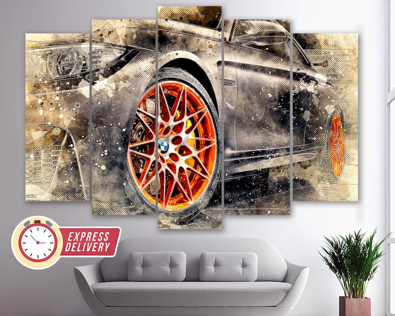 Bmw M4 Print BMW Canvas Print BMW Wall Art Bmw Canvas Art | Etsy