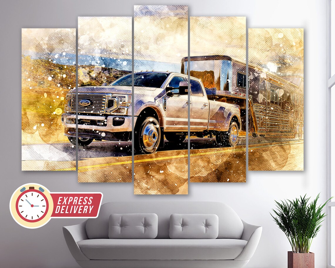 Ford F Series Super Duty Truck Canvas Print off Road Wall - Etsy