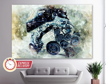 AMG Biturbo V8 Engine Canvas Art Mechanic Gift Car Service - Etsy