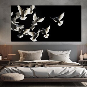 Flock of White Doves Canvas Print, Fidelity Wall Art, White Doves ...