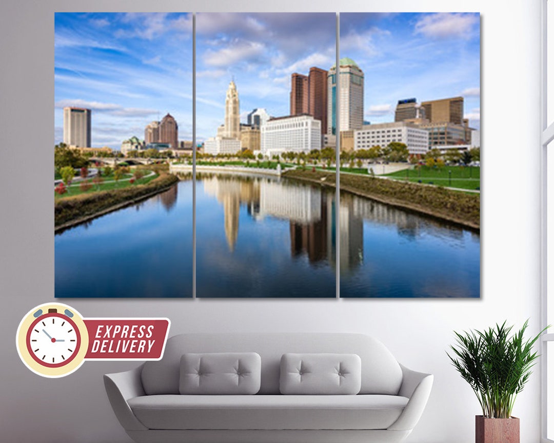 Columbus Skyline, Columbus Canvas Print, Columbus Wall Art, Columbus ...