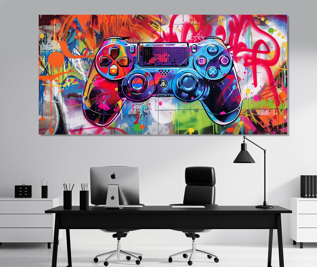 Gamepad Canvas Print, Street Art Gamepad Painting, Gamepad Poster ...