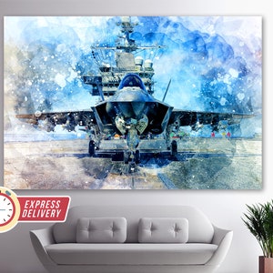 Lockheed Martin F-35 Lightning II Canvas Print, Military Canvas Art ...
