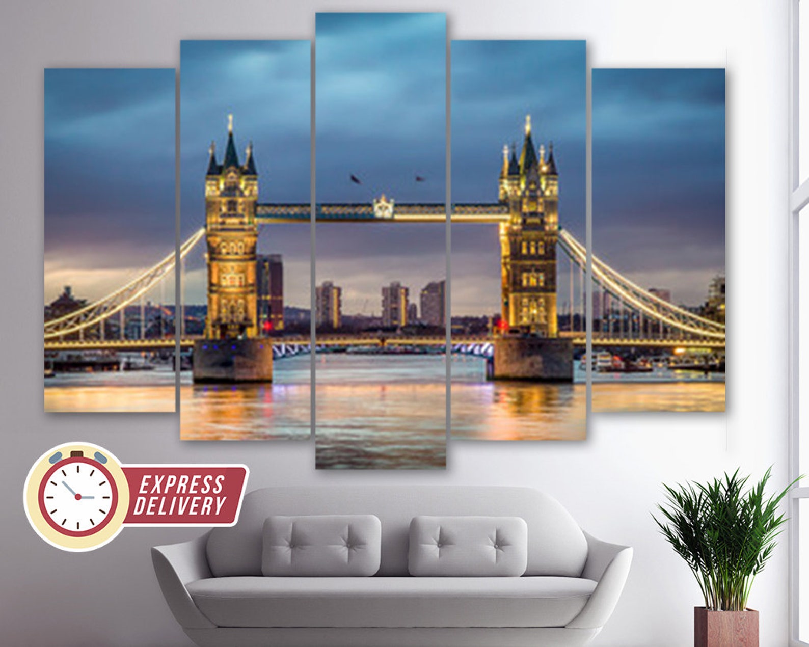 Tower Bridge Canvas Print London Canvas Print London Wall | Etsy
