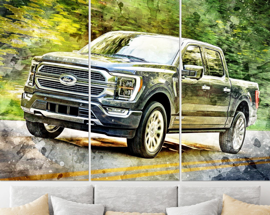 Ford F-150 Truck Canvas Print, off Road Wall Art, Ford Wall Art, Ford ...