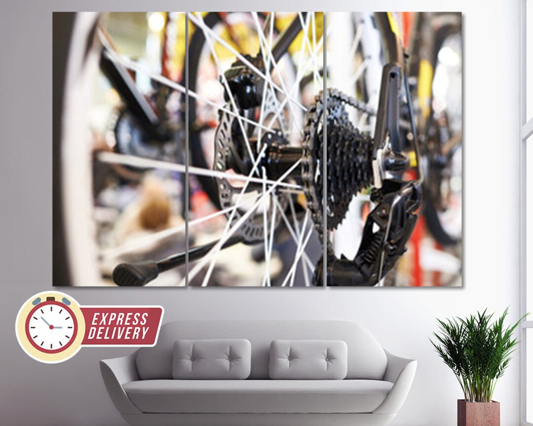 Rear Wheel Sports Mountain Bike Canvas Art, Mountain Bike Gift, Bike ...