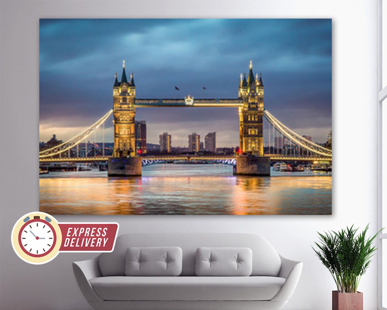 Tower Bridge Canvas Print London Canvas Print London Wall | Etsy