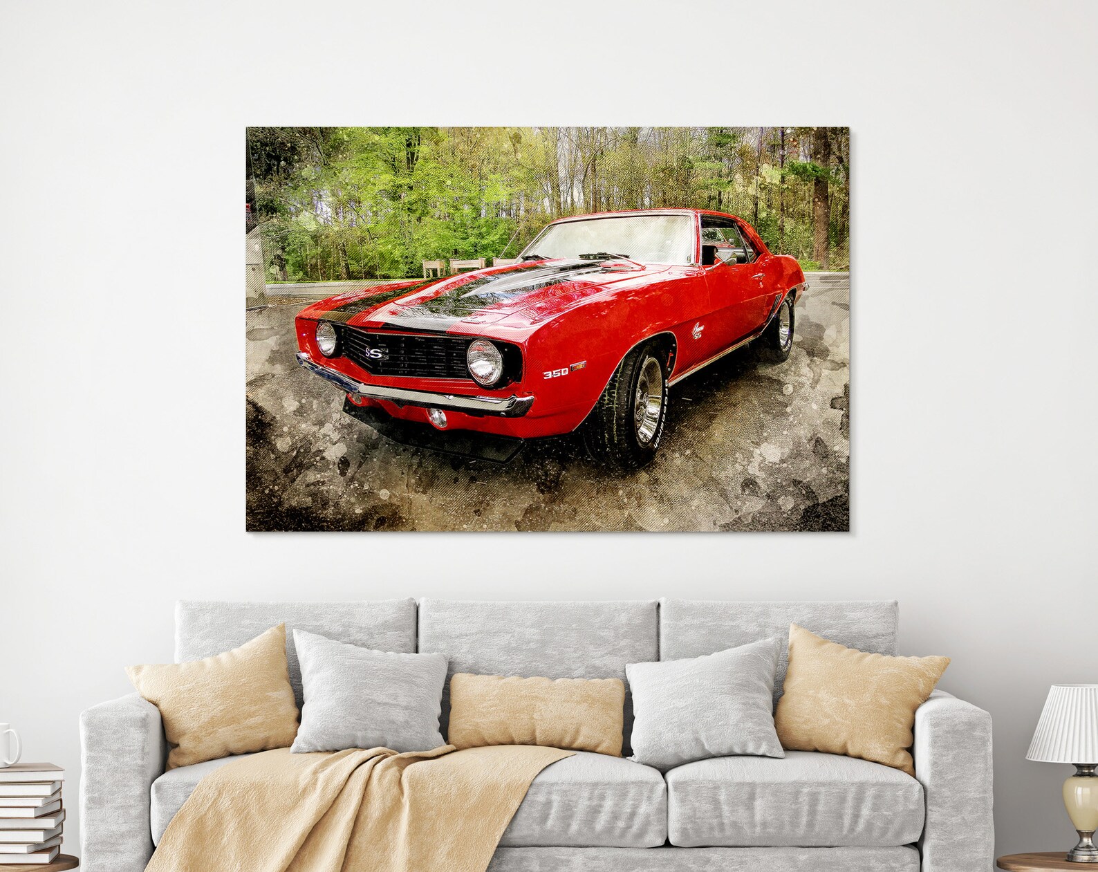 Chevrolet Camaro SS Canvas Print, Muscle Car Wall Art, Camaro Canvas ...