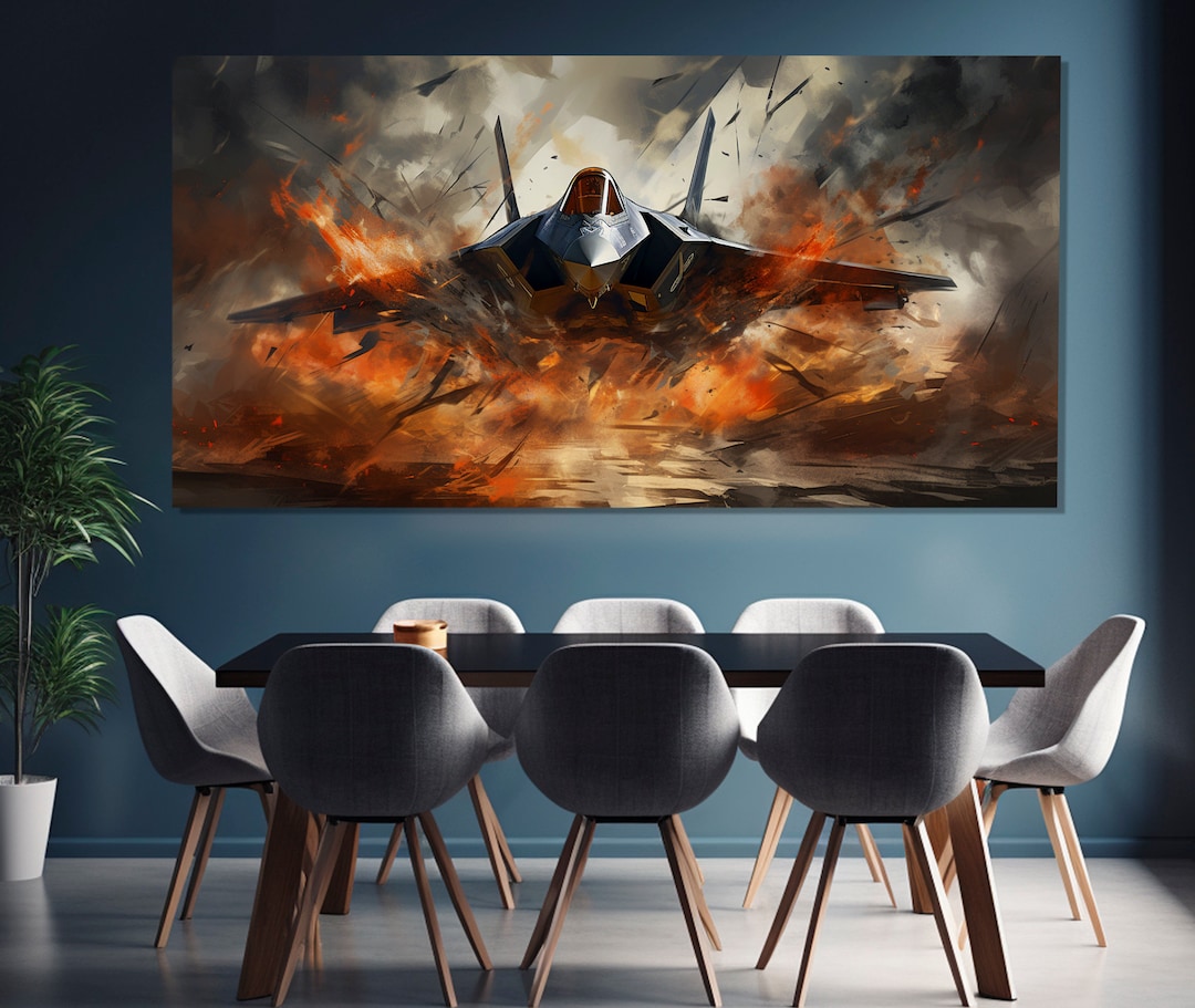 Abstract F-35 Canvas Print, F-35 Fighting Falcon Painting, Military ...