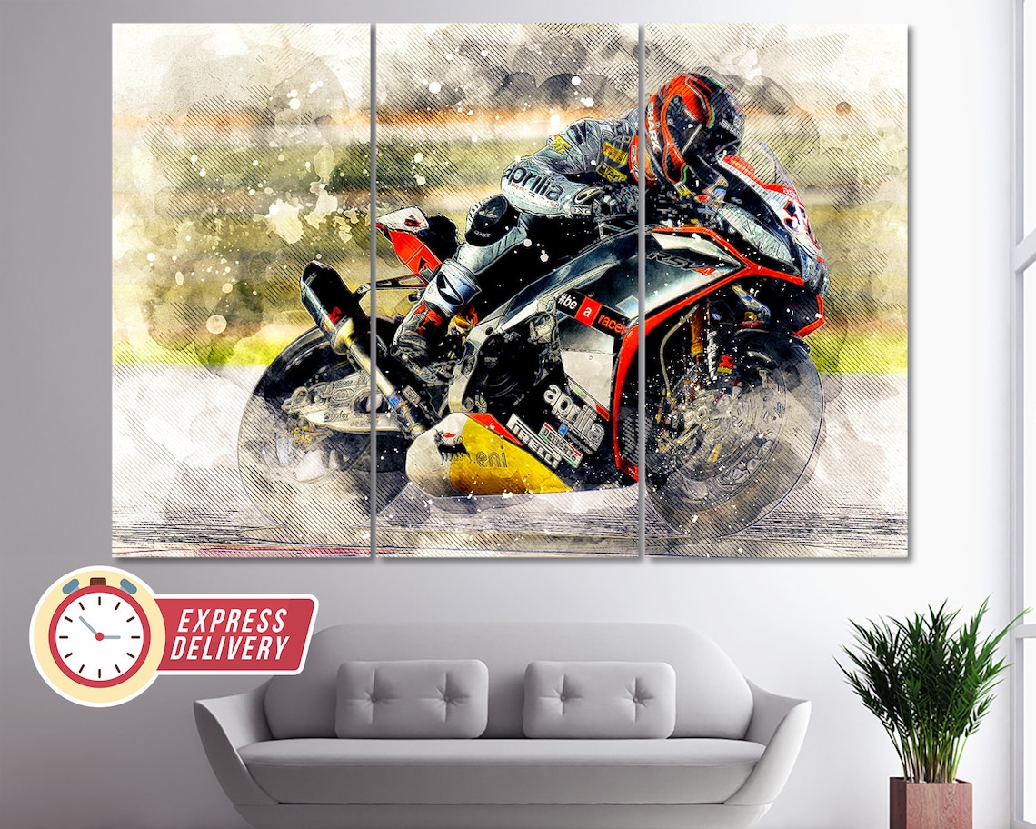 Sport Bike Canvas Art Motor Racing Canvas Motor Bikes Wall - Etsy
