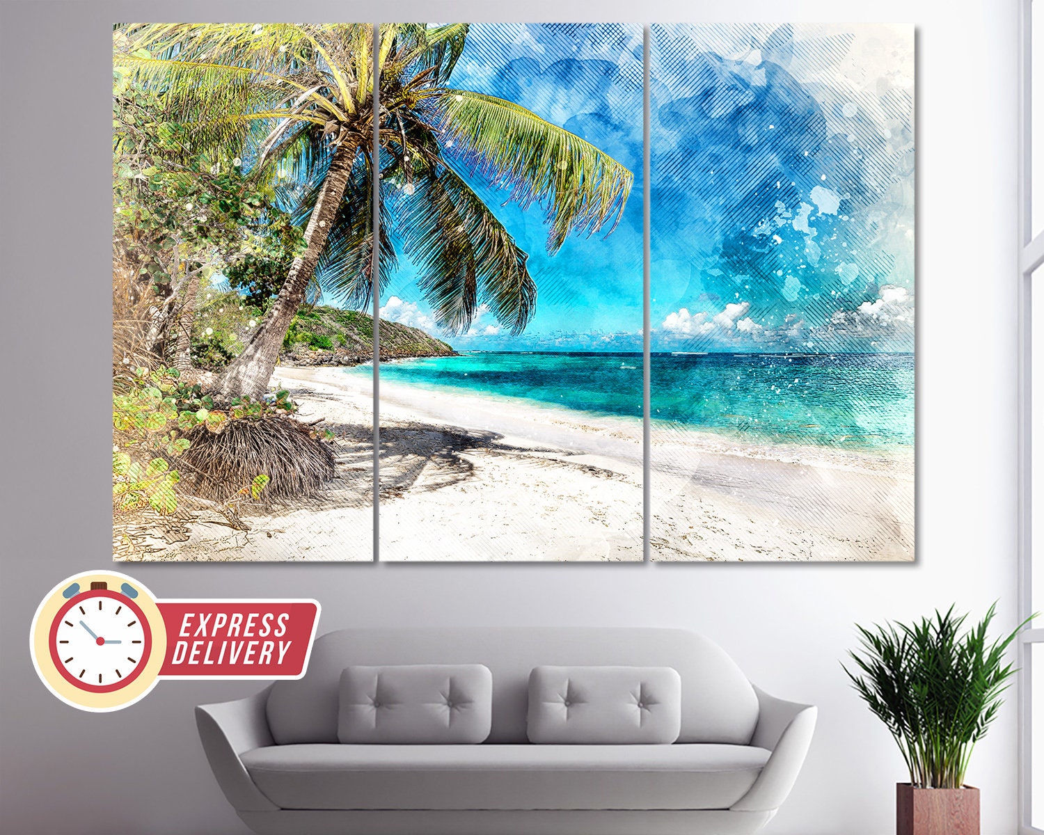 Aruba Beach Aruba Wall Art Aruba Painting Aruba Canvas | Etsy