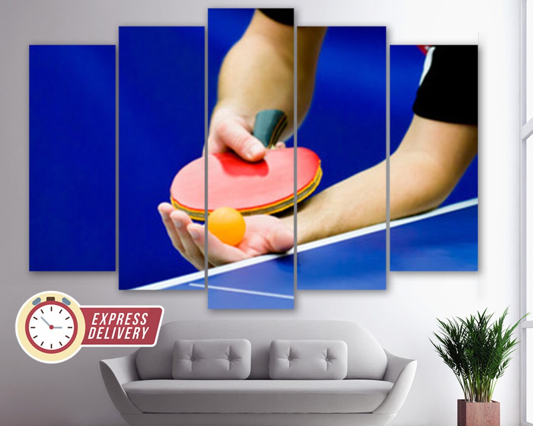 Table Tennis Canvas Art, Table Tennis Player Gift, Table Tennis Wall ...