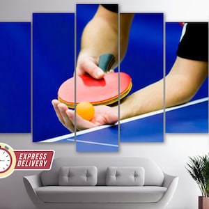 Table Tennis Canvas Art, Table Tennis Player Gift, Table Tennis Wall ...