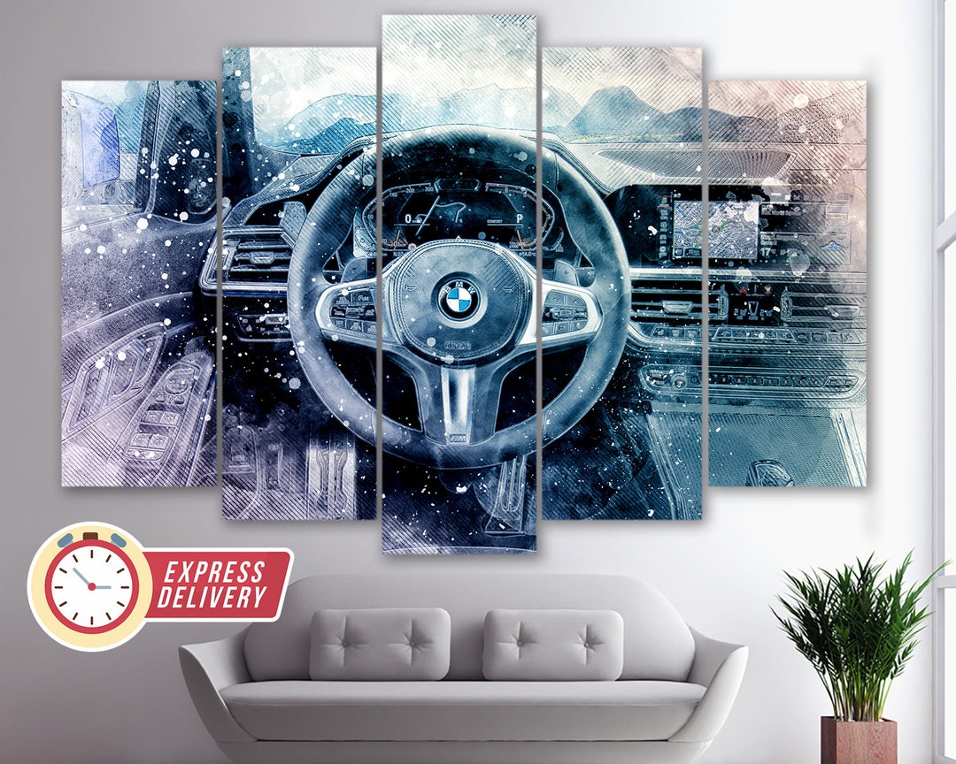 BMW 3 Series G20 Interior Canvas Print, BMW Wall Art, BMW Canvas Art ...