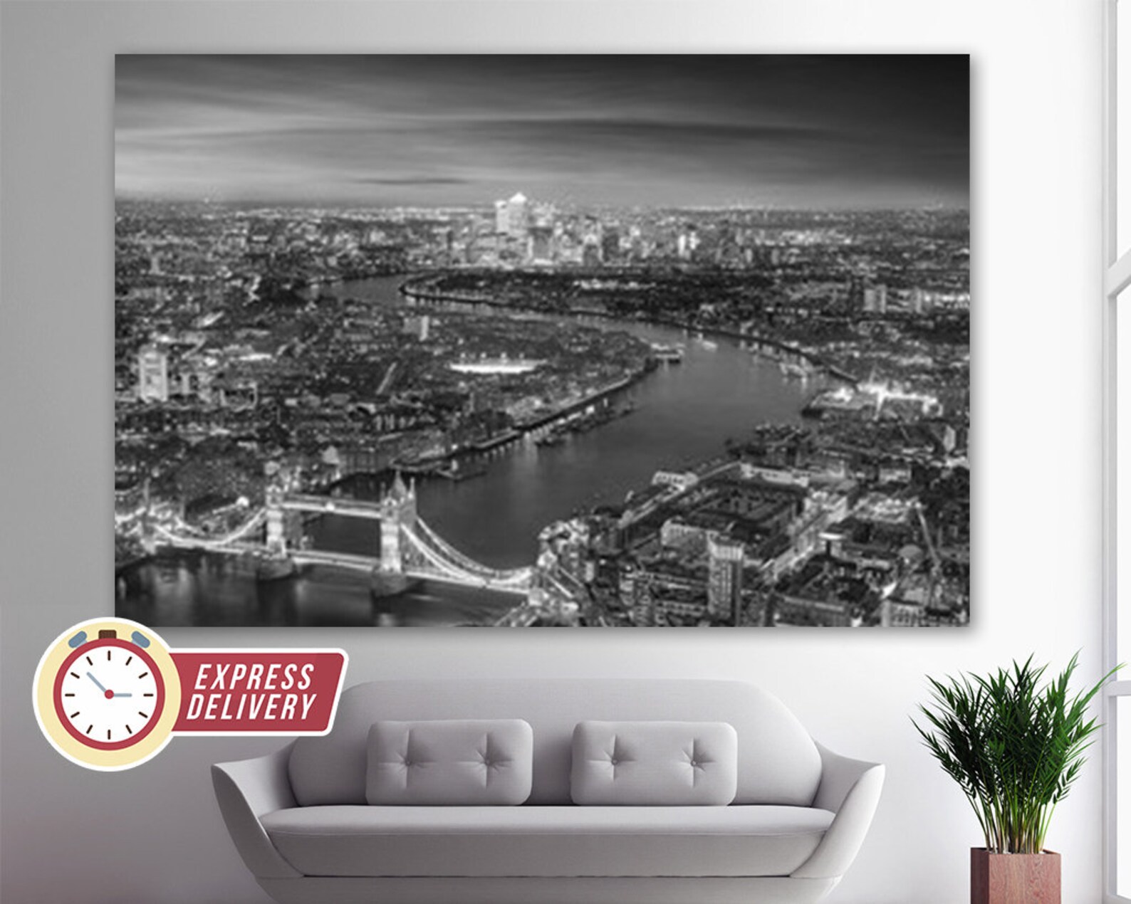 London Skyline London Canvas Print London Wall Art London | Etsy