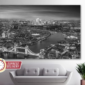 London Skyline London Canvas Print London Wall Art London - Etsy
