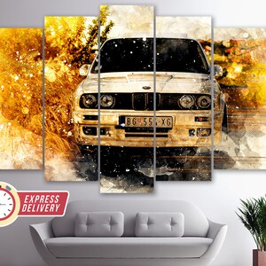 Classic BMW E30 Canvas Print, BMW Wall Art, BMW Canvas Art, Bmw Poster ...