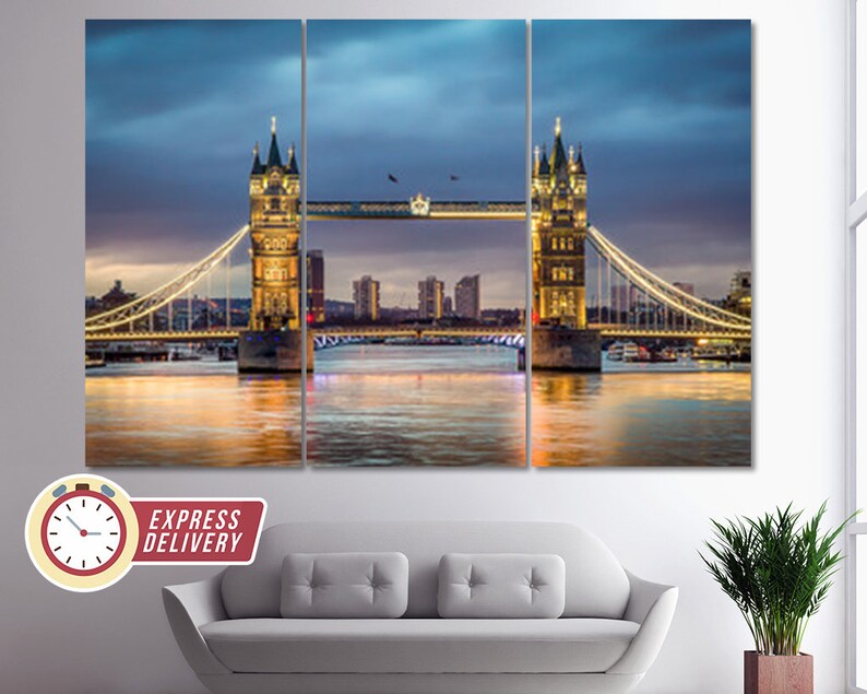 Tower Bridge Canvas Print London Canvas Print London Wall - Etsy