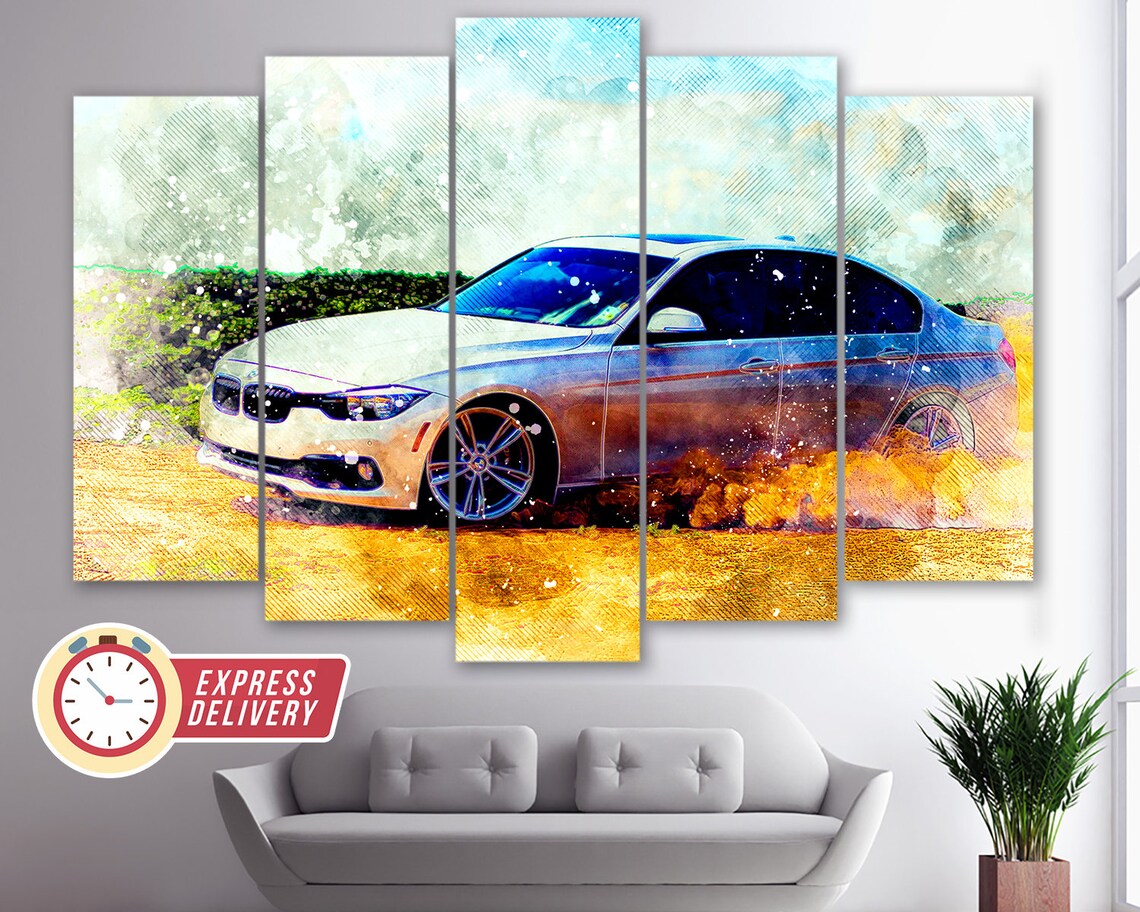 BMW Drift Canvas Print, BMW Wall Art, BMW Canvas Art, Bmw Poster, Bmw ...