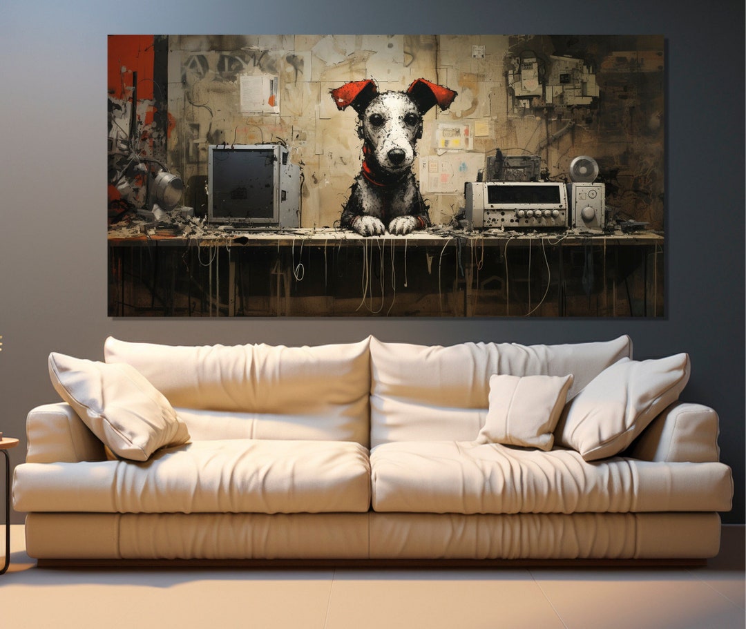 Abstract Jack Russell Terrier Graffiti Canvas Print, Street Art Canvas ...