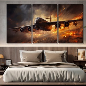Abstract Boeing B-52 Stratofortress Canvas Print, B-52 Painting ...