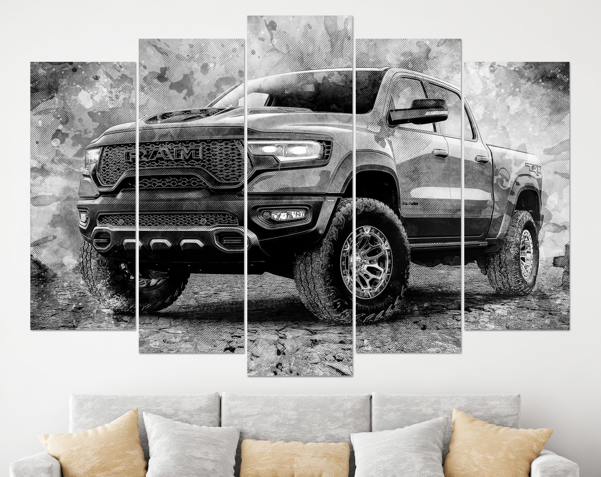 Dodge RAM 1500 TRX Canvas Print, Dodge Wall Art, Dodge Canvas Art ...