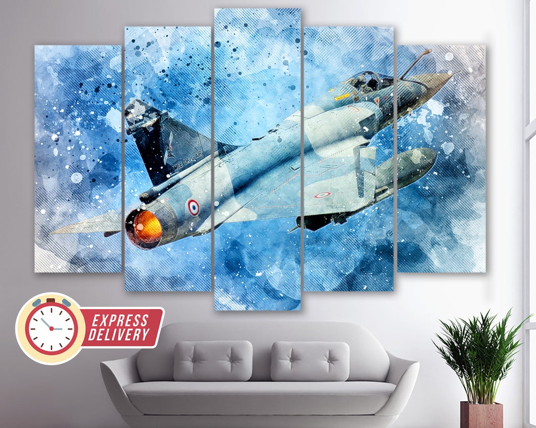 Dassault Mirage Fighter Aircraft Canvas Art, Combat Aircraft Print ...