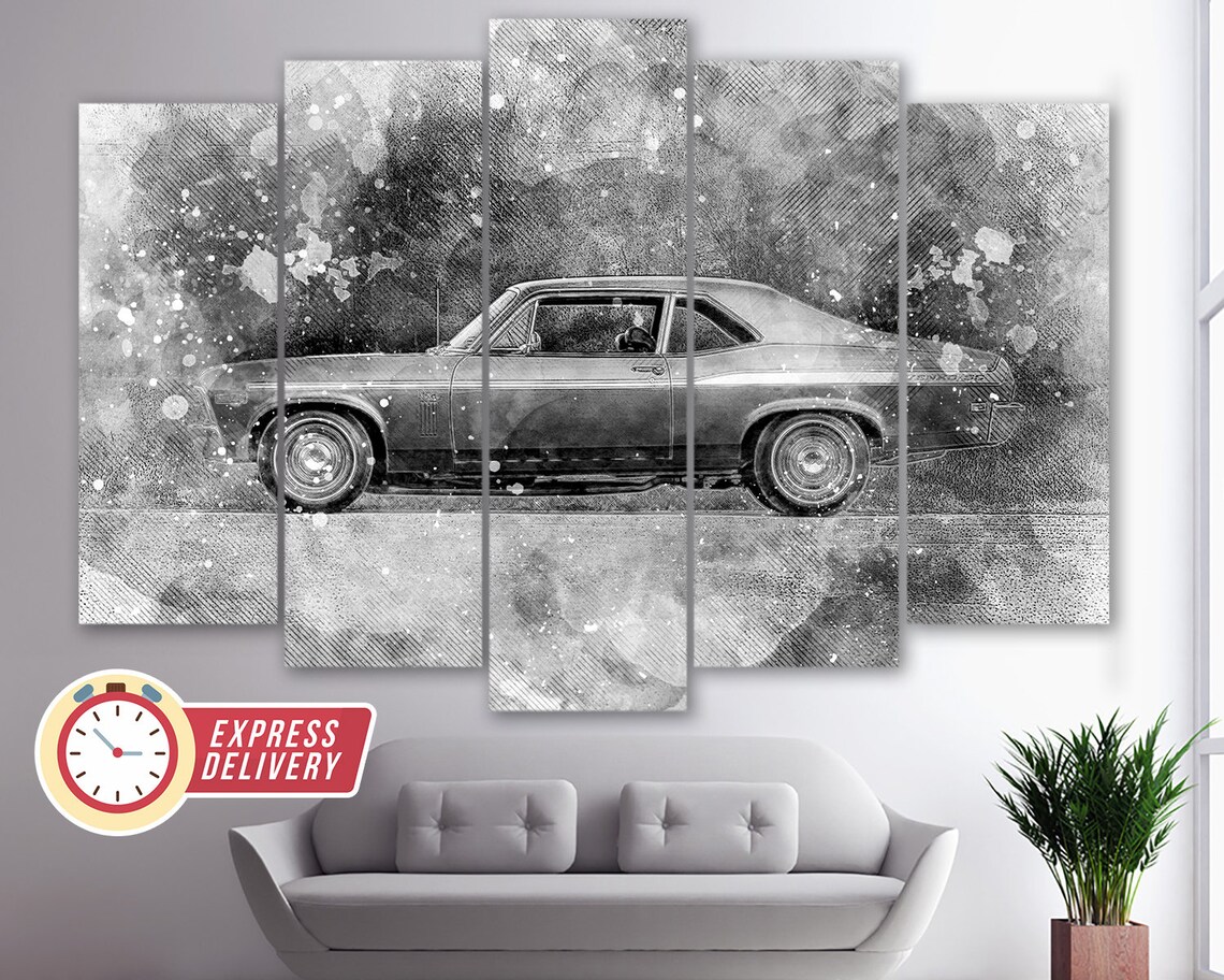 Vintage Chevy Nova Yenko Canvas Print Chevrolet Print Muscle - Etsy