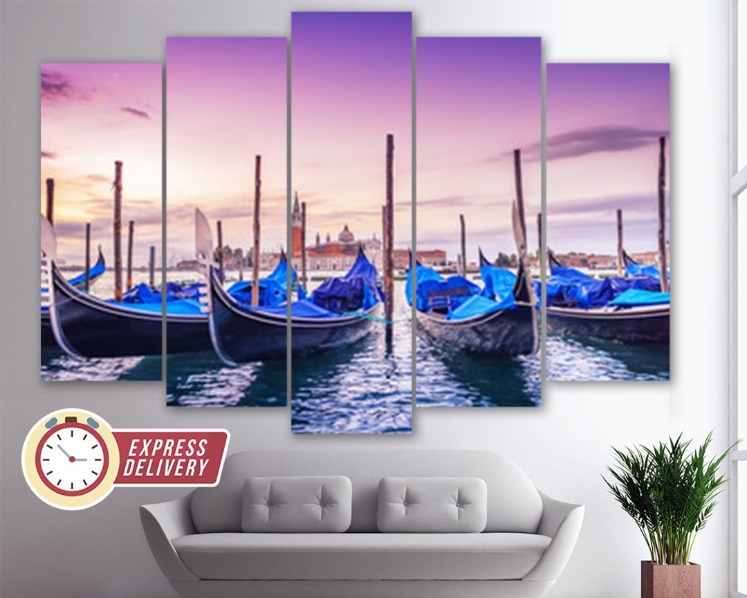 Venice Sunrise Canvas Print Venice Wall Art Venice Canvas - Etsy