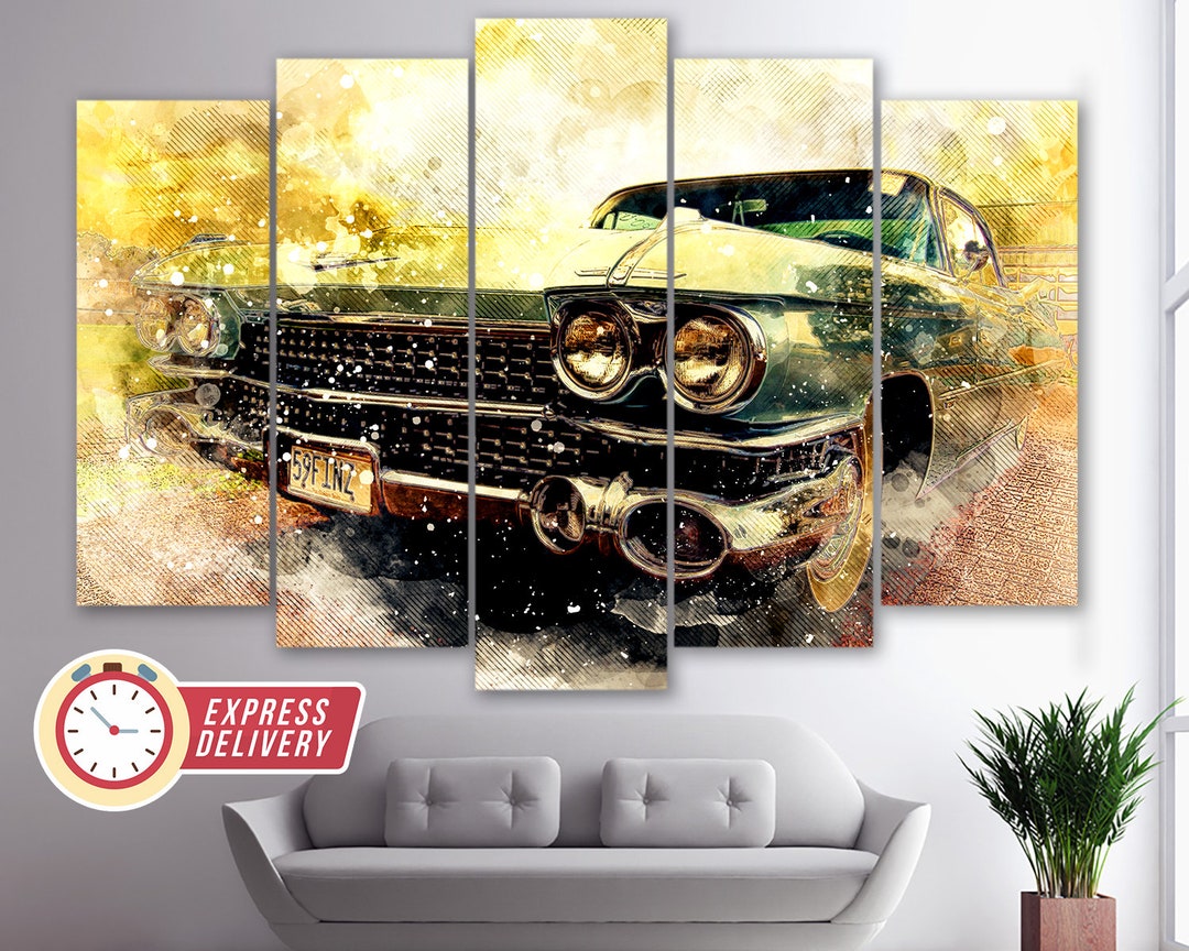 Vintage Cadillac Canvas Print, Cadillac Wall Art, Cadillac Canvas Art ...