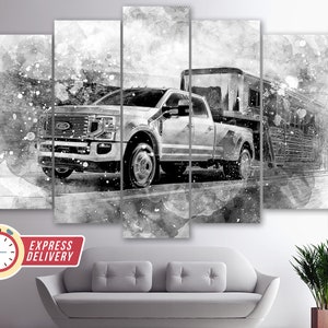Ford F Series Super Duty Truck Canvas Print, off Road Wall Art, Ford ...