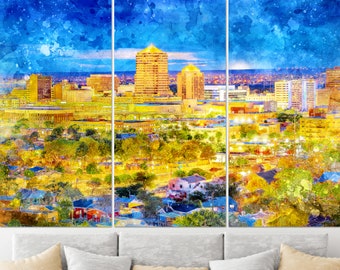 Albuquerque Canvas Print New Mexico Albuquerque Wall Art | Etsy