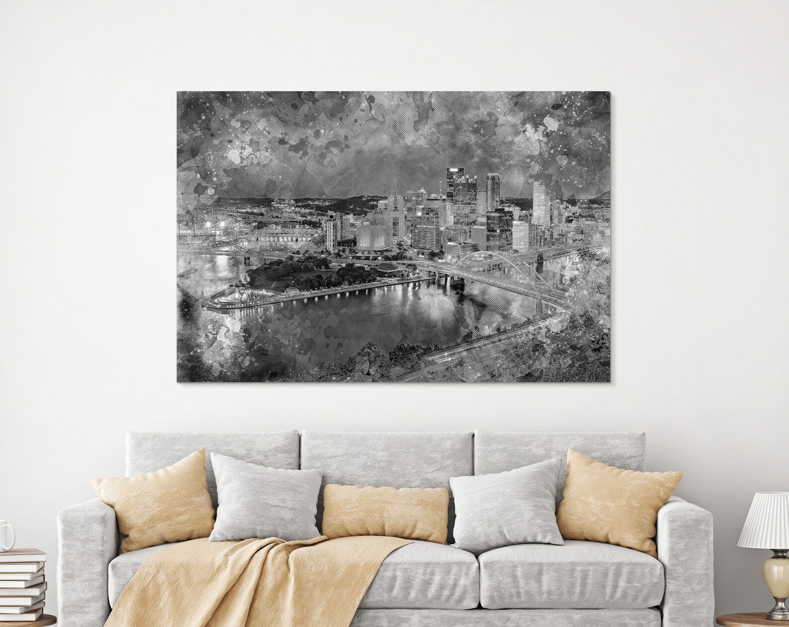 Pittsburgh Skyline, Pittsburgh Canvas Print, Pittsburgh Wall Art ...