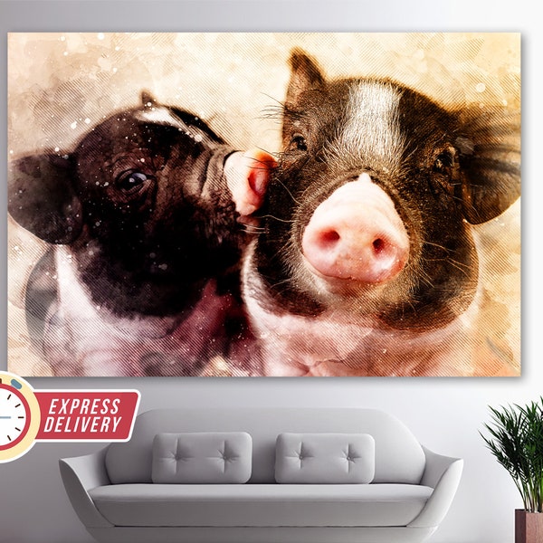 Pig Canvas Art - Etsy