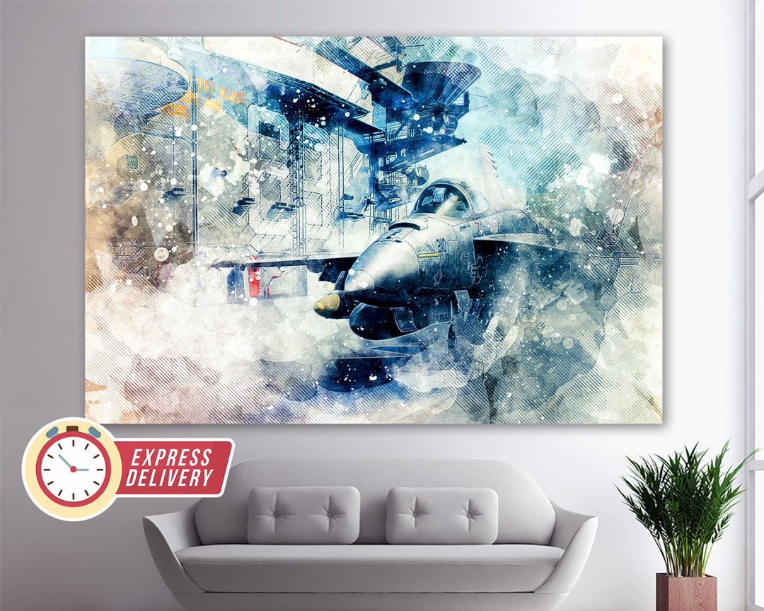 Mcdonnell Douglas F/A-18 Hornet Canvas Print, Military Canvas Art ...
