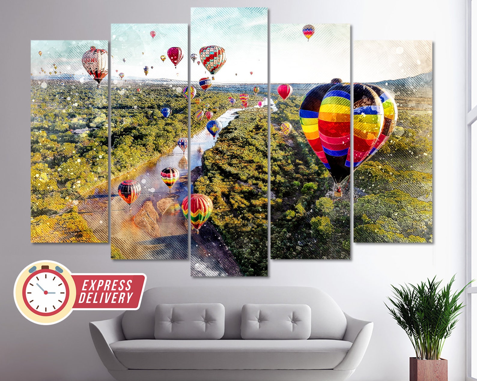 Albuquerque Balloon Fiesta Canvas Print Albuquerque Wall Art - Etsy