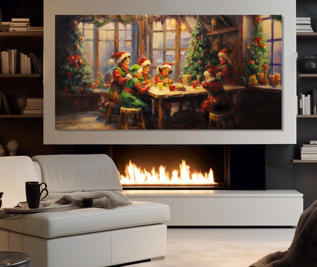 Christmas Wall Art, Santa's Assistants Canvas Print, Christmas Elves ...