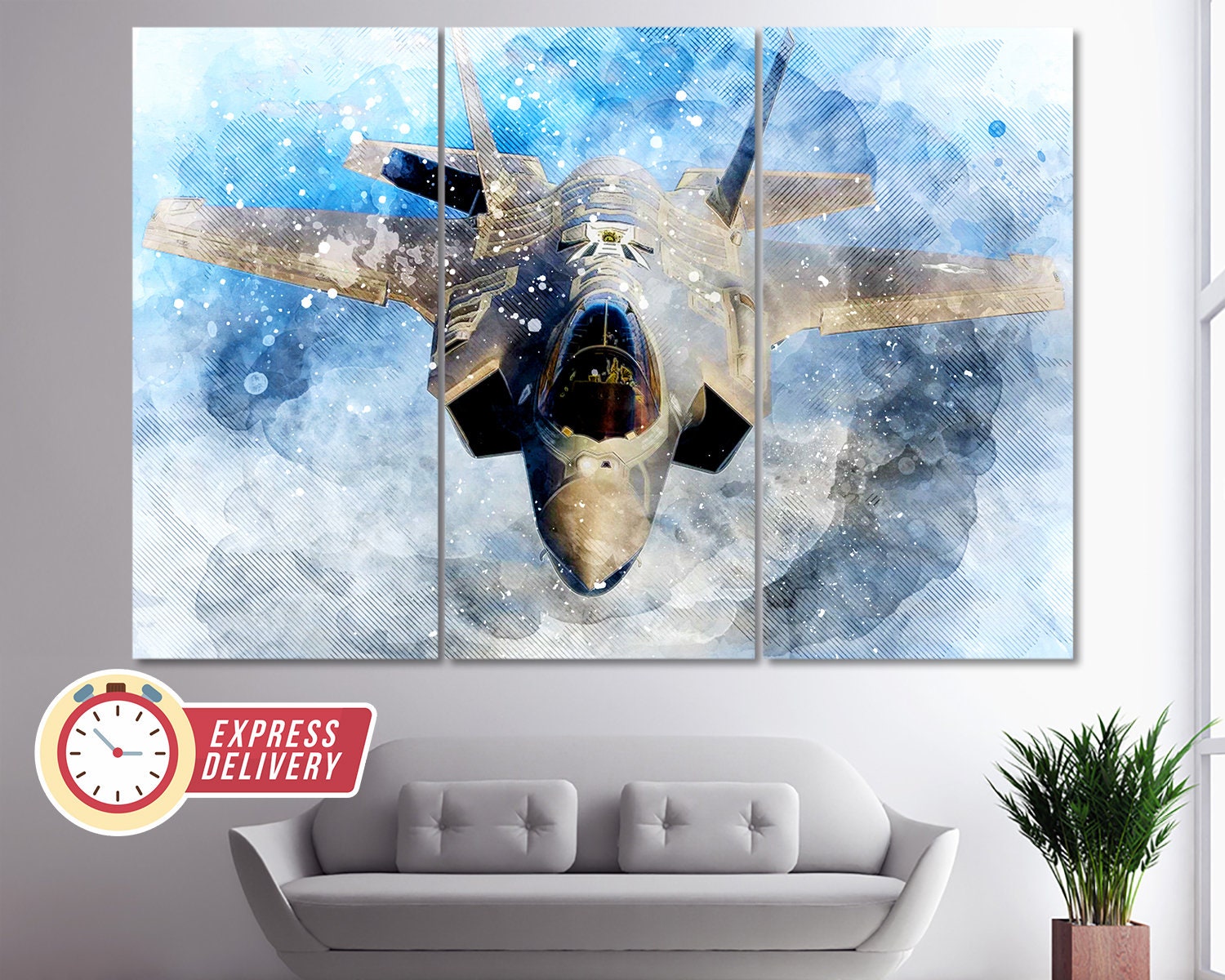 The Lockheed Martin F-35 Lightning II Canvas Art Combat - Etsy