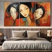 Abstract Asian Wall Art, Asian Women Painting, Asian Women Canvas Print ...