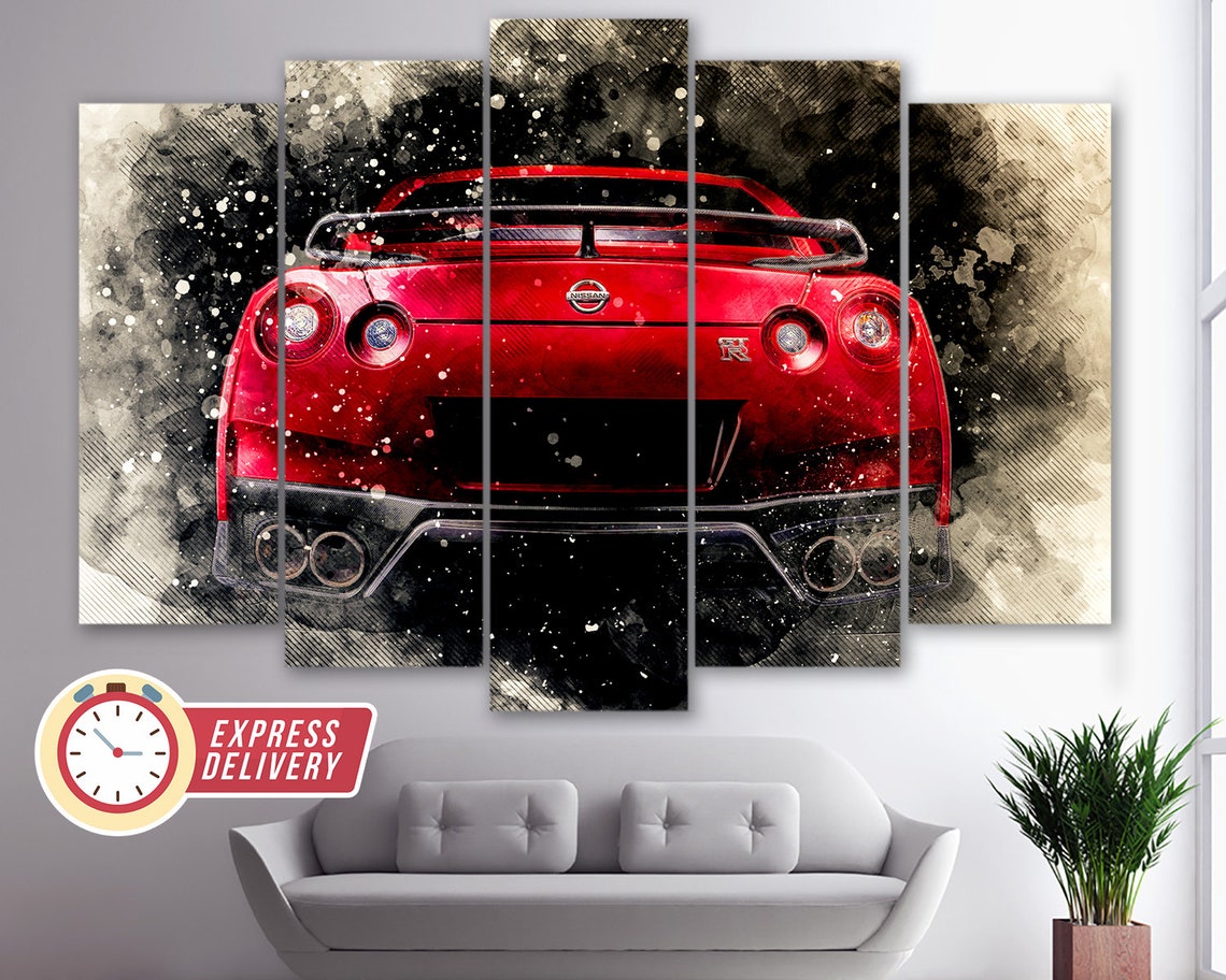 Nissan GT-R Canvas Print Nissan Wall Art Nissan Canvas Art - Etsy