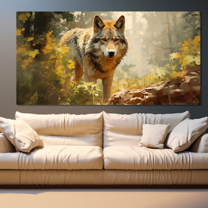 Wolf Painting - Etsy